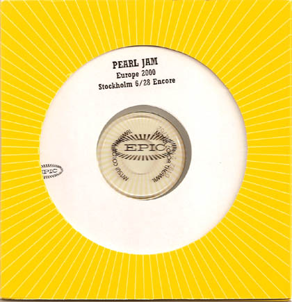 Pearl Jam - Europe 2000 - Stockholm 6/28 Encore - 5'' CD - Die-Cut ...